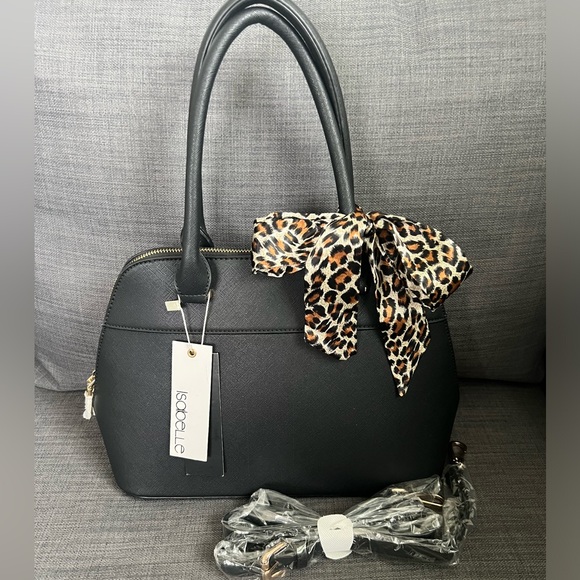 Isabelle | Bags | Nwt Isabelle Vegan Dome Satchel Handbag Crossbody Bag ...